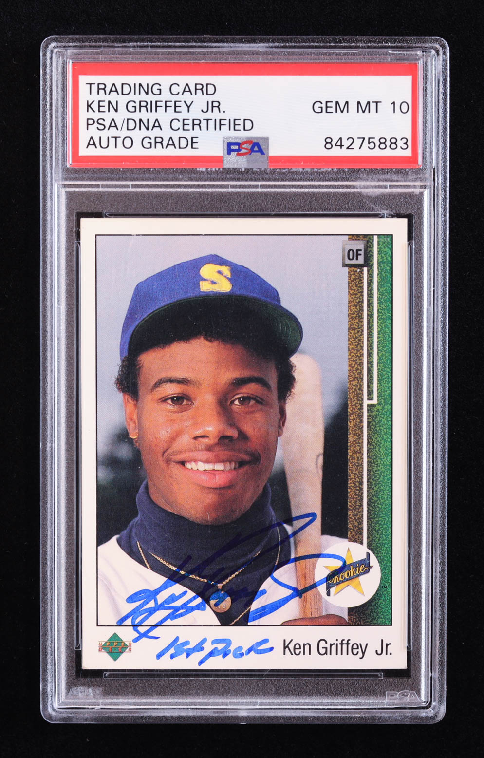 Ken Griffey Jr. Signed 1989 Upper Deck #1 RC Inscribed "1st Pick" (PSA ...