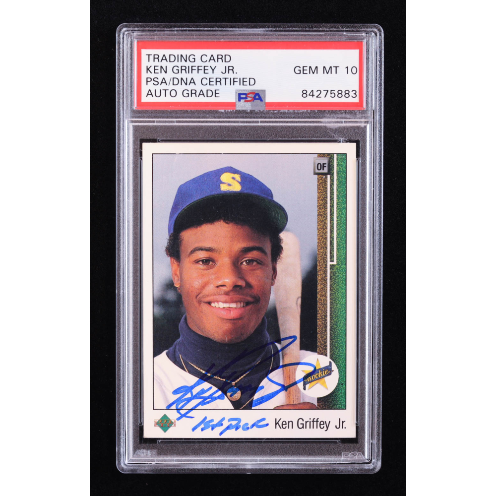Ken Griffey Jr. Signed 1989 Upper Deck #1 RC Inscribed "1st Pick" (PSA ...