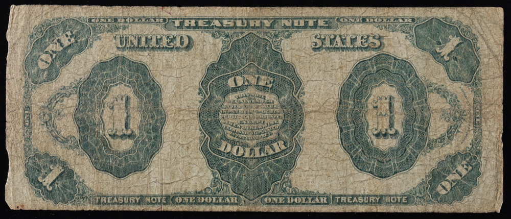 1891 $1 One Dollar U.S. Star Red Seal Treasury Note | Pristine Auction