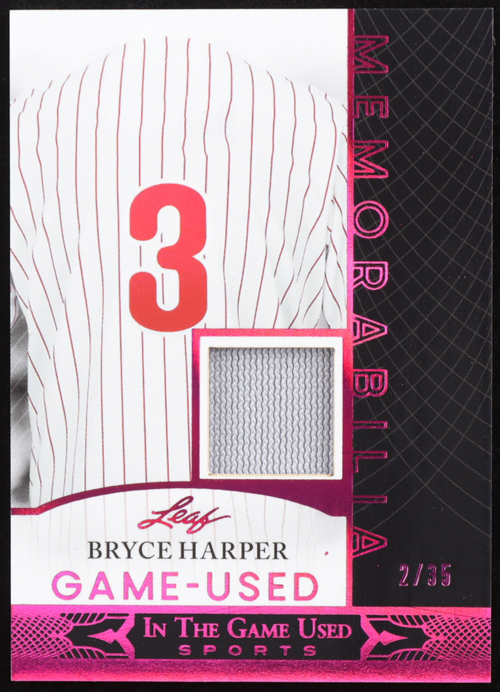 Bryce Harper 2024 ITG Used Sports Game-Used Memorabilia Pink Spectrum # ...