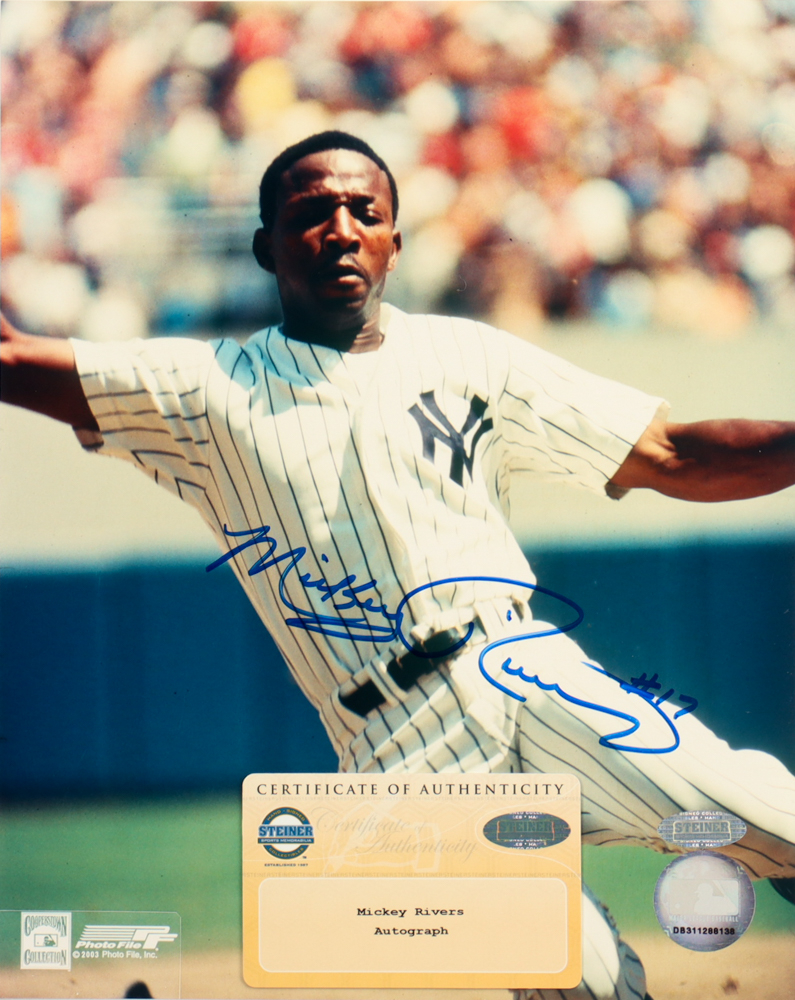 Mickey Rivers Signed Yankees 8x10 Photo (Steiner) | Pristine Auction