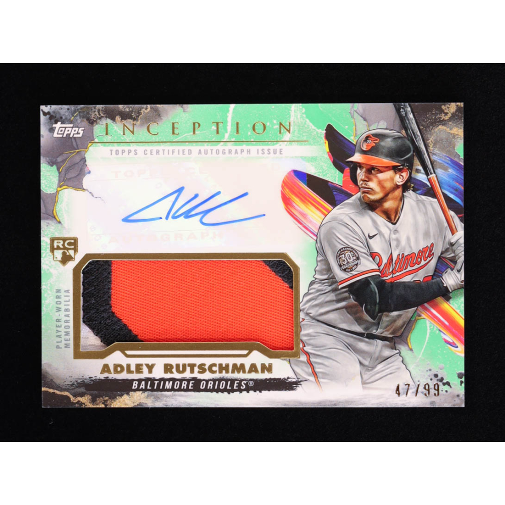 Adley Rutschman 2023 Bowman Inception Autograph Patch Green #IAPARU RC ...