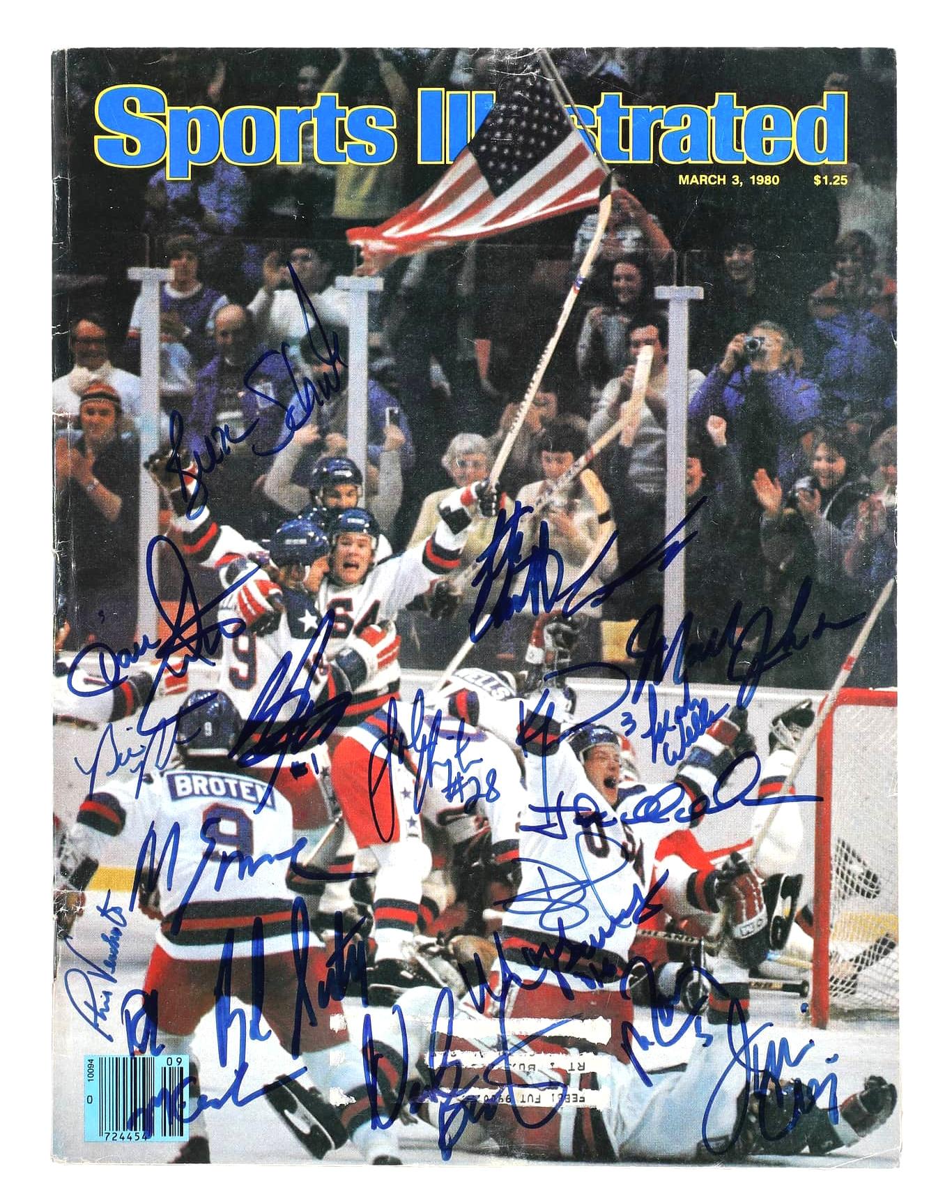 1980 Team USA Olympic Hockey Team "Sports Illustrated" Magazine Signed ...