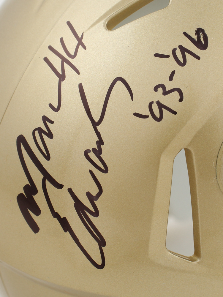 Marc Edwards Signed Notre Dame Fighting Irish Speed Mini Helmet ...