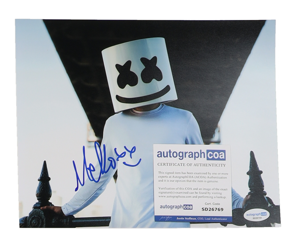 Marshmello Signed 8x10 Photo (AutographCOA) | Pristine Auction