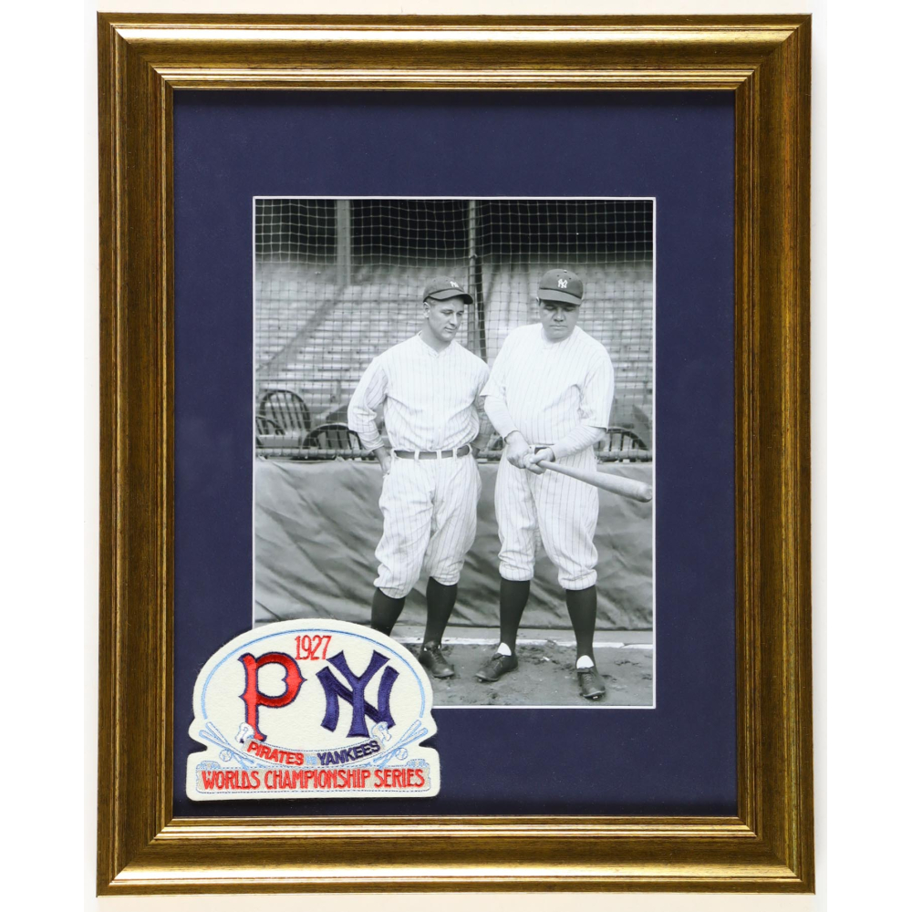 Babe Ruth & Lou Gehrig Custom Framed Yankees "The Murderer's Row ...