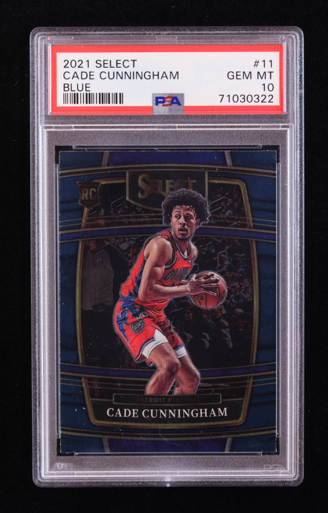 Cade Cunningham 2021-22 Select Blue #11 RC (PSA 10) | Pristine Auction