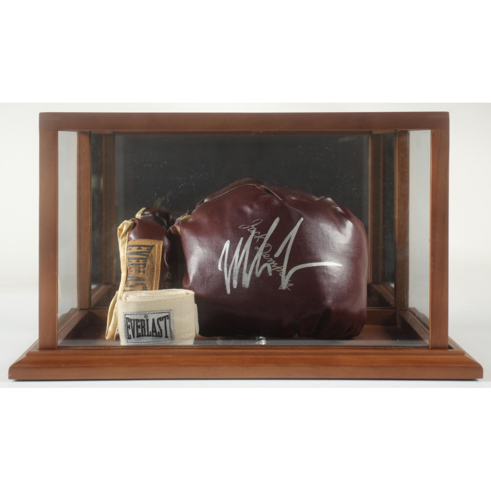 Mike Tyson Signed Vintage Everlast Jack Dempsey Boxing Glove with Hand ...