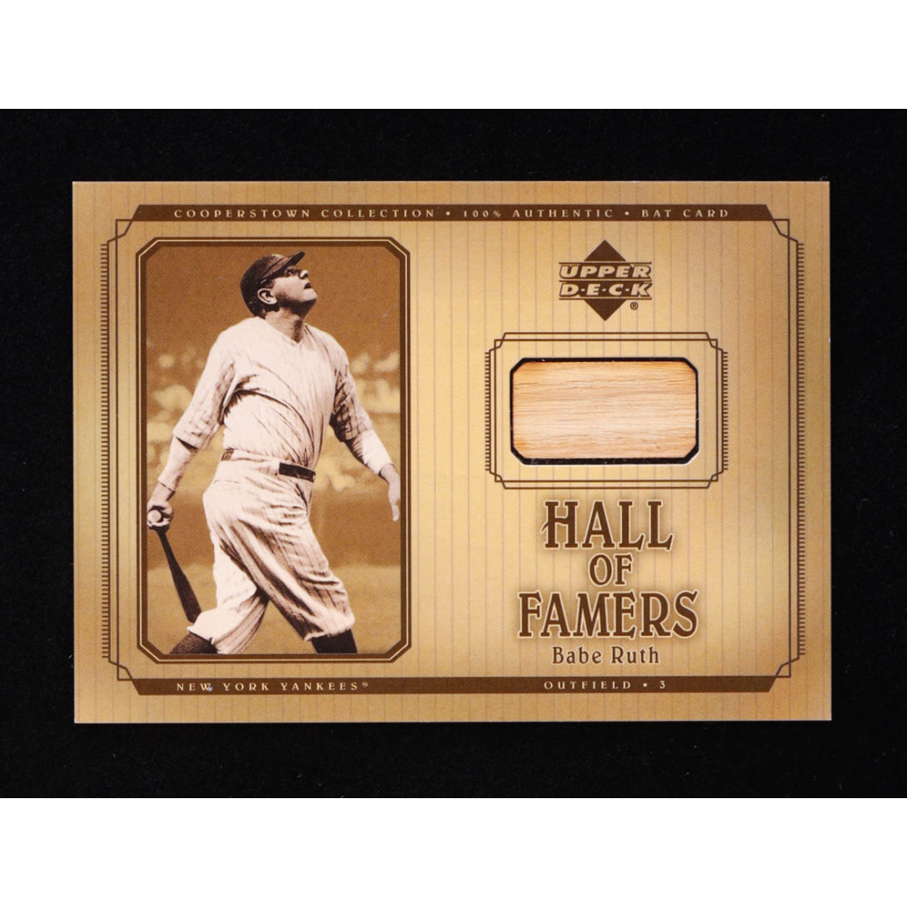 Babe Ruth 2001 Upper Deck Hall of Famers Bat #BBRu | Pristine Auction