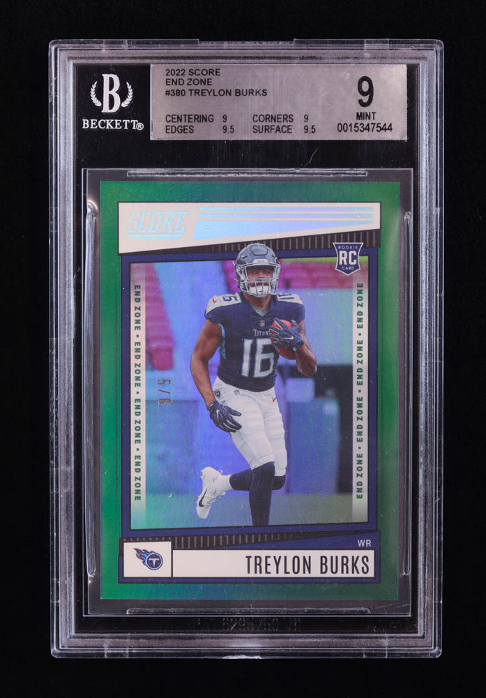 Treylon Burks 2022 Score End Zone #380 RC #5/5 (BGS 9) | Pristine Auction