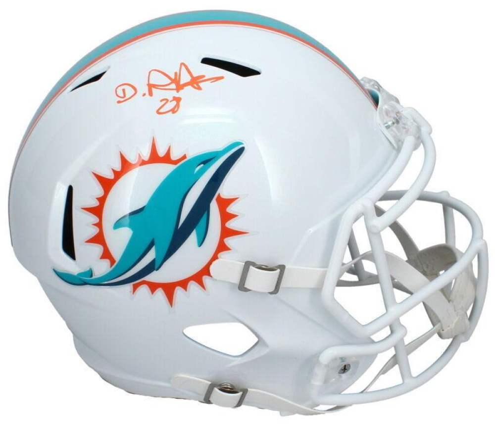 De'Von Achane Signed Dolphins Full-Size Speed Helmet (Beckett ...