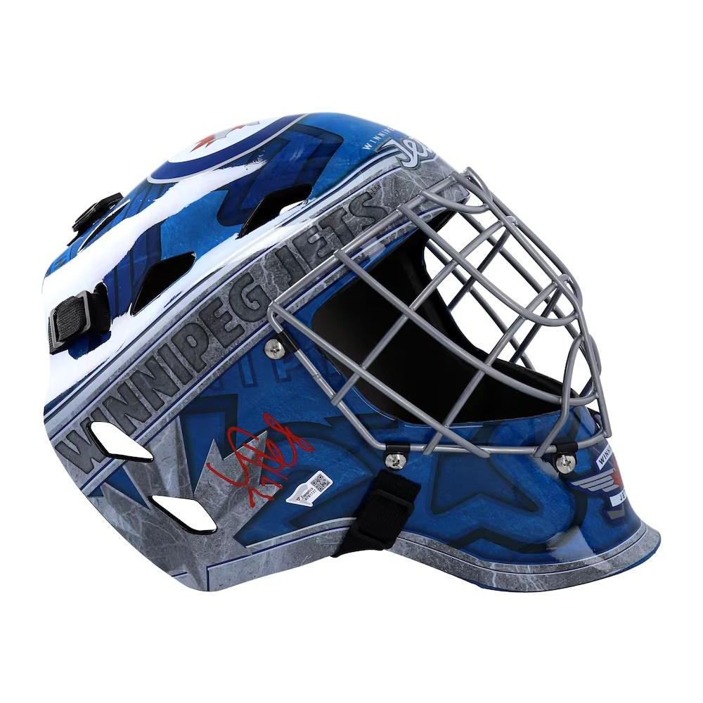 Connor Hellebuyck Signed Jets Full-Size Goalie Mask (Fanatics ...