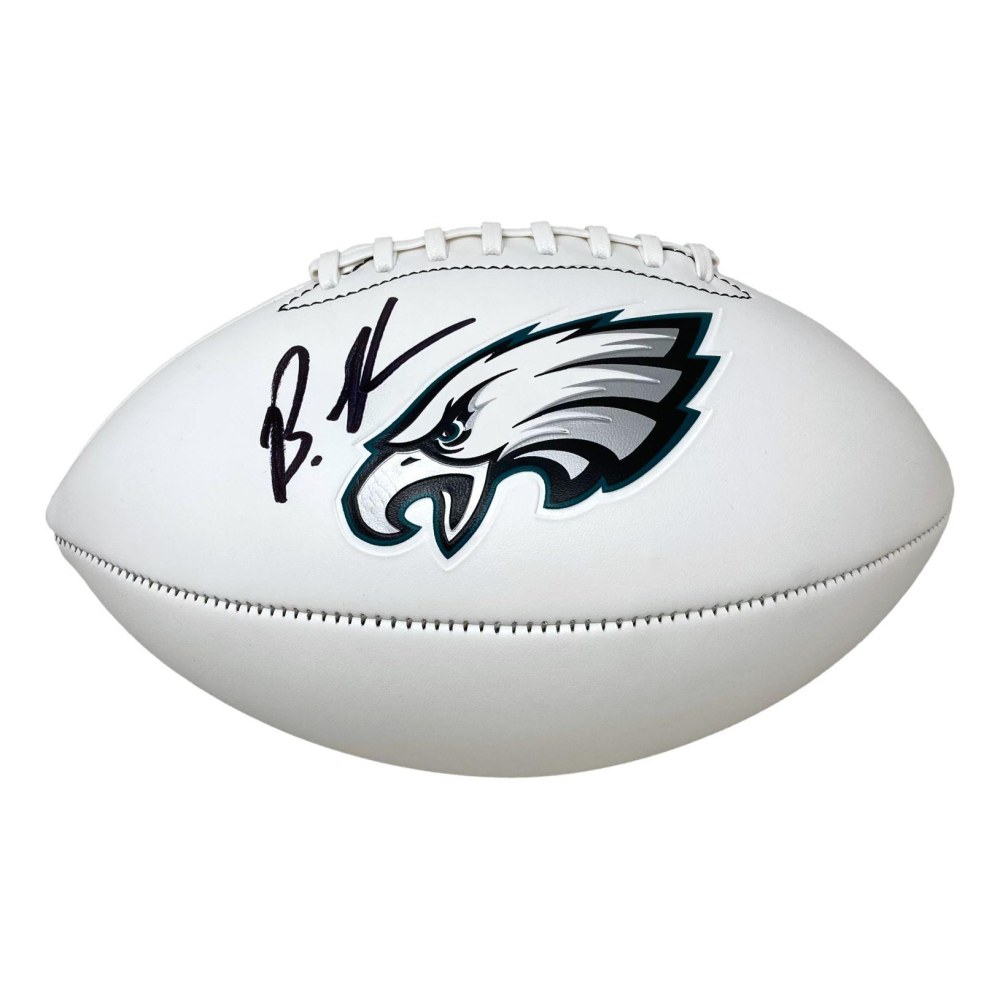 Brandon Graham Signed Eagles Logo Football (JSA) | Pristine Auction