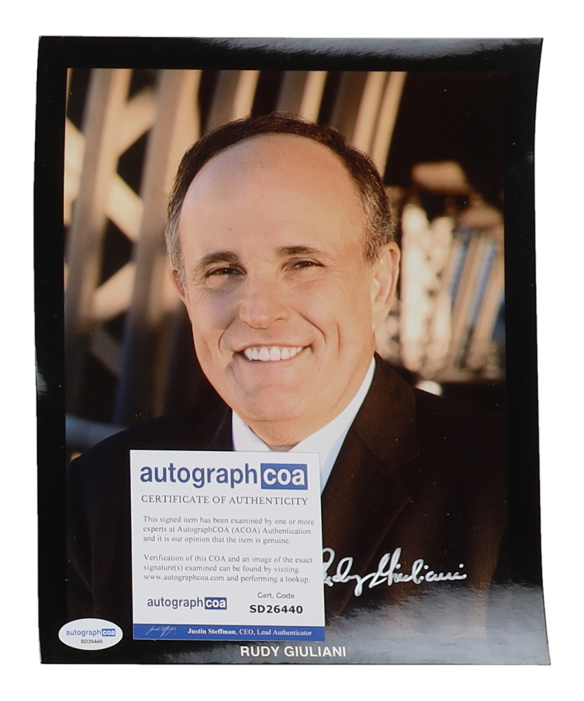 Rudy Giuliani Signed 8x10 Photo (ACOA) | Pristine Auction