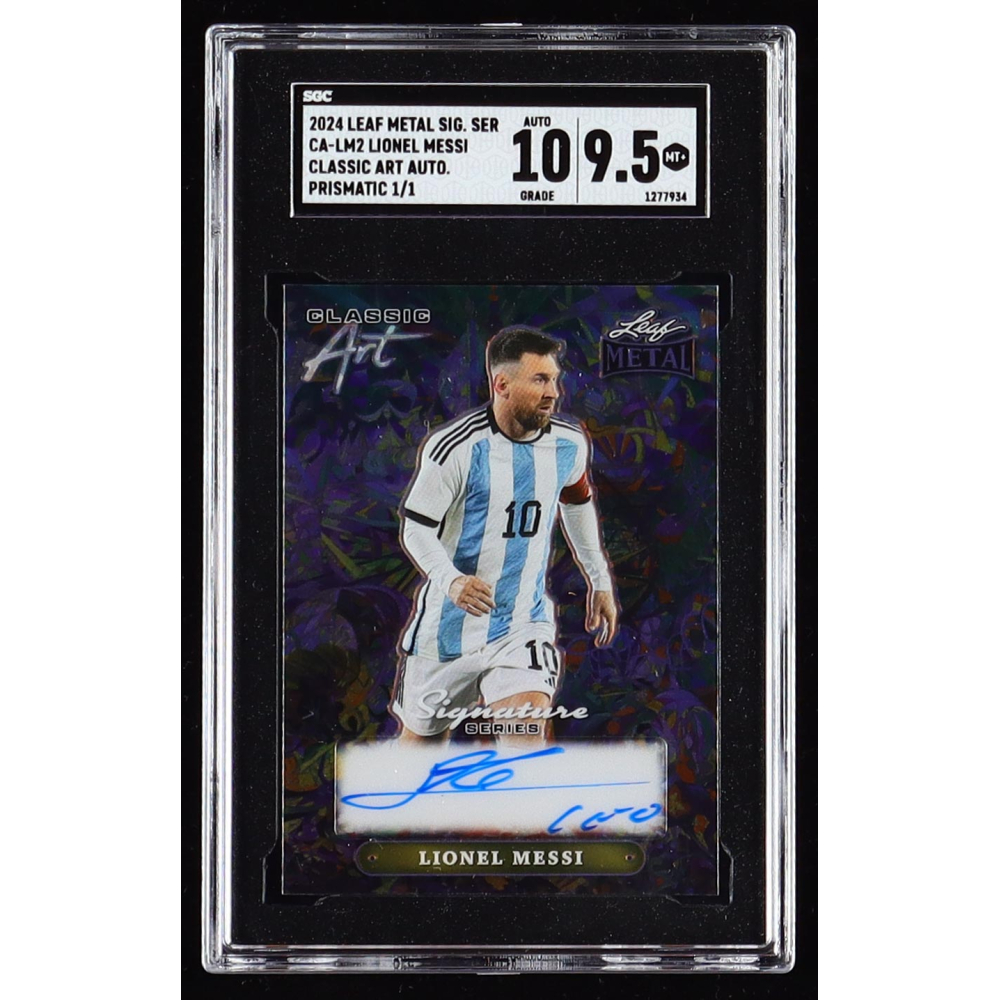 Lionel Messi 2024 Leaf Metal Signature Series Classic Art Prismatic # ...