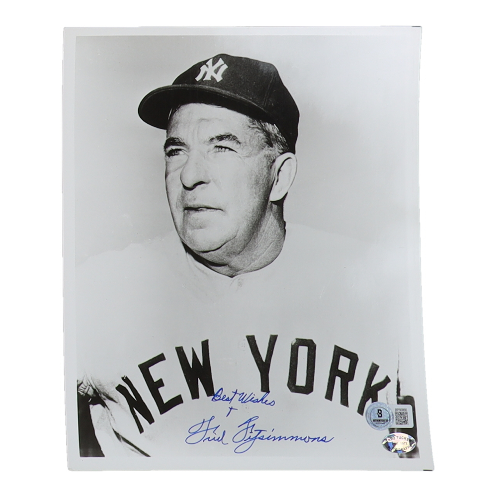 Fred Fitzsimmons Signed Yankees 8x10 Photo Inscribed "Best Wishes ...