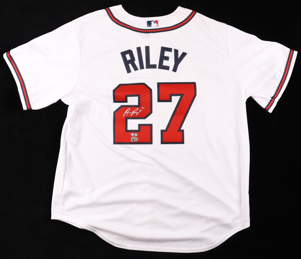 Austin Riley Signed Braves Jersey With 2021 World Series Champions ...