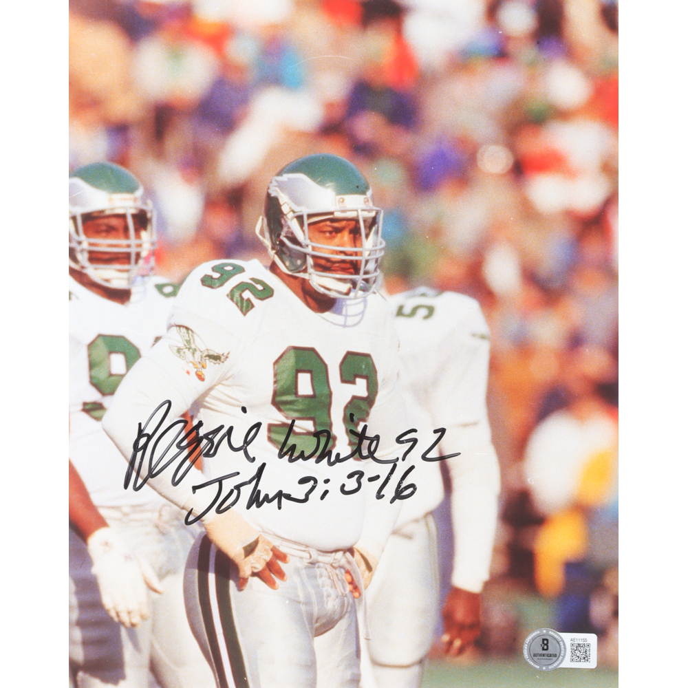 Reggie White Signed Eagles 8x10 Photo (Beckett) | Pristine Auction