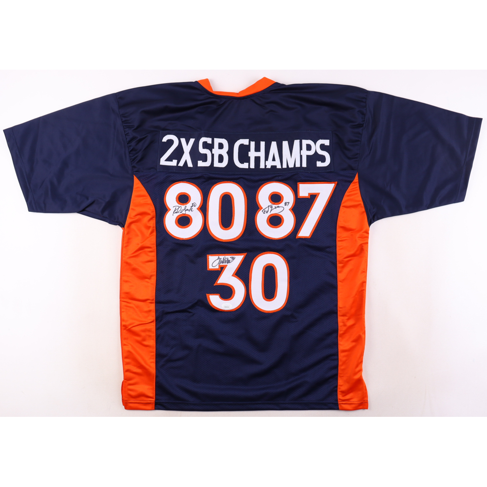 Terrell Davis, Rod Smith & Ed McCaffrey Signed Jersey (JSA) | Pristine ...