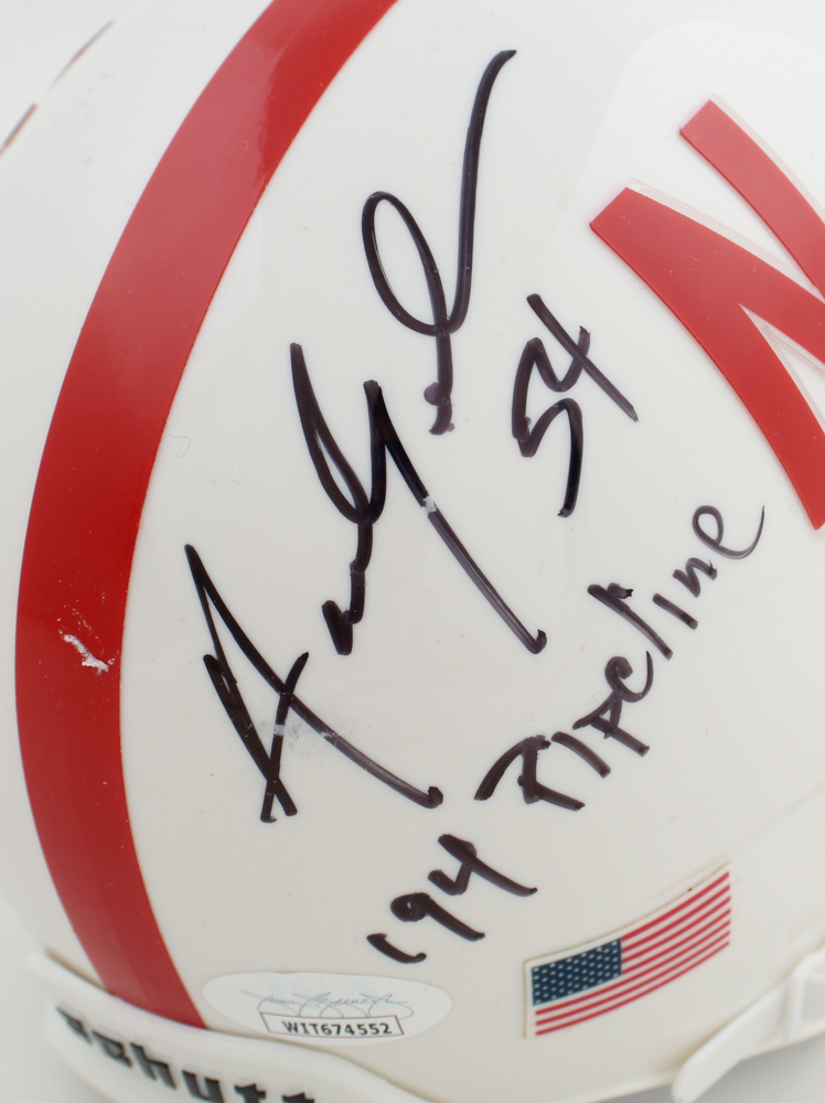 Aaron Graham Signed Nebraska Cornhuskers Mini Helmet Inscribed "'94 ...