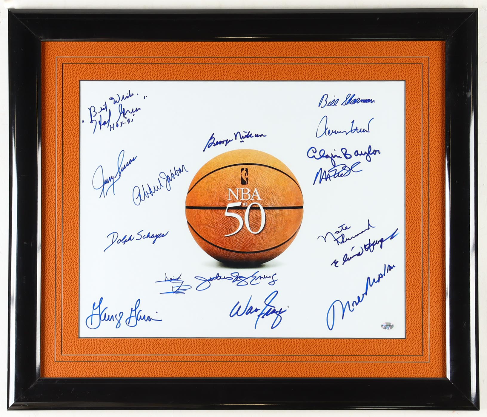 "NBA At 50" Custom Framed Photo Display Signed By (16) With Magic ...