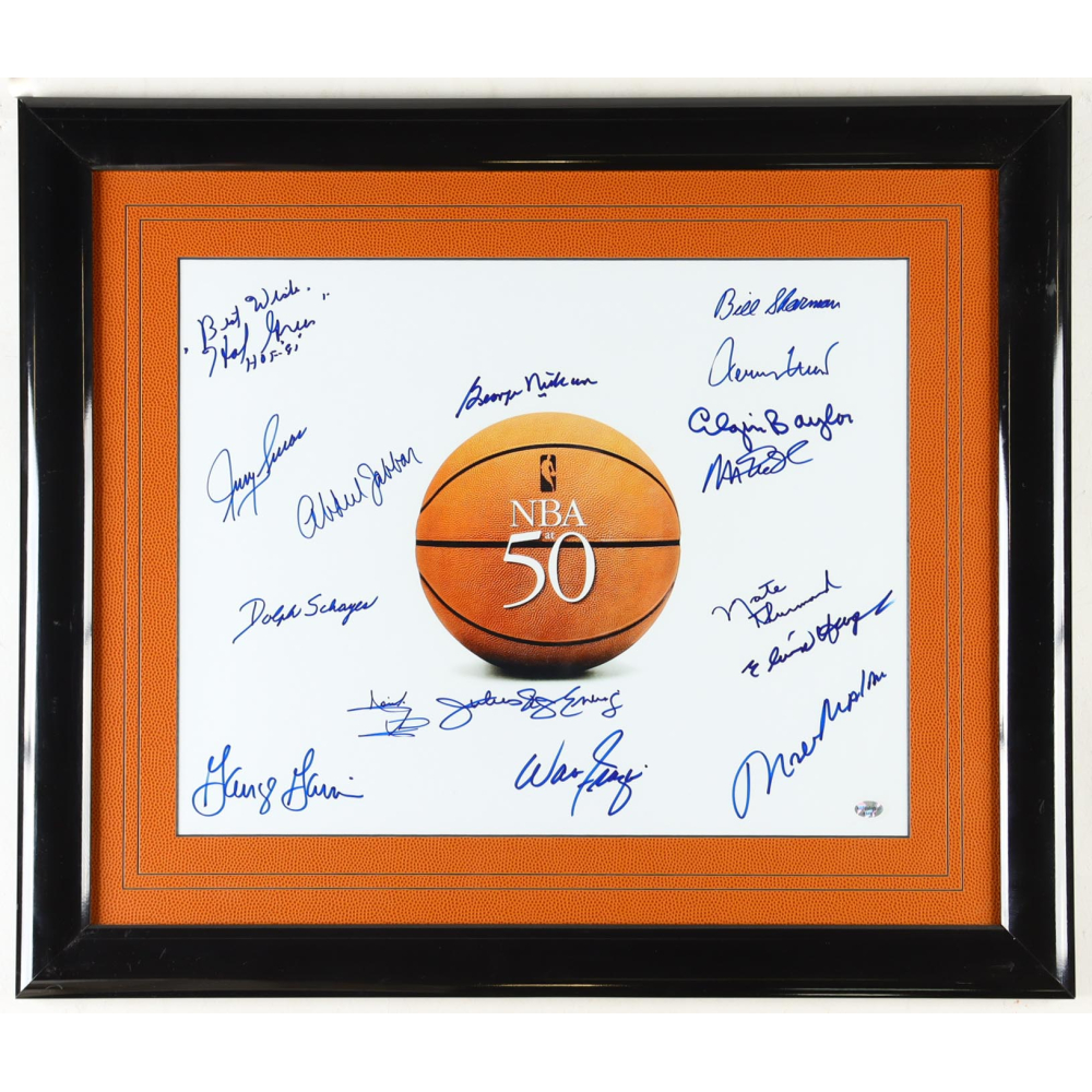 "NBA At 50" Custom Framed Photo Display Signed By (16) With Magic ...