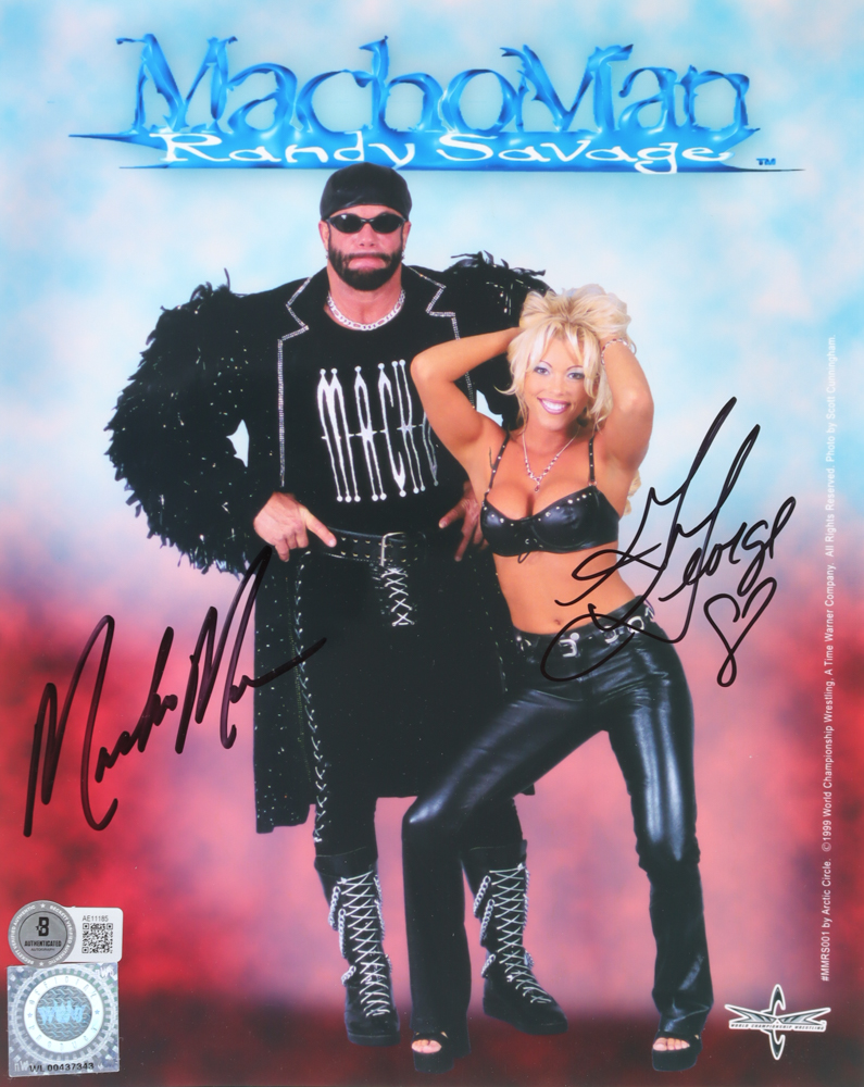 "Macho Man" Randy Savage & Gorgeous George Signed WWE 8x10 Photo ...