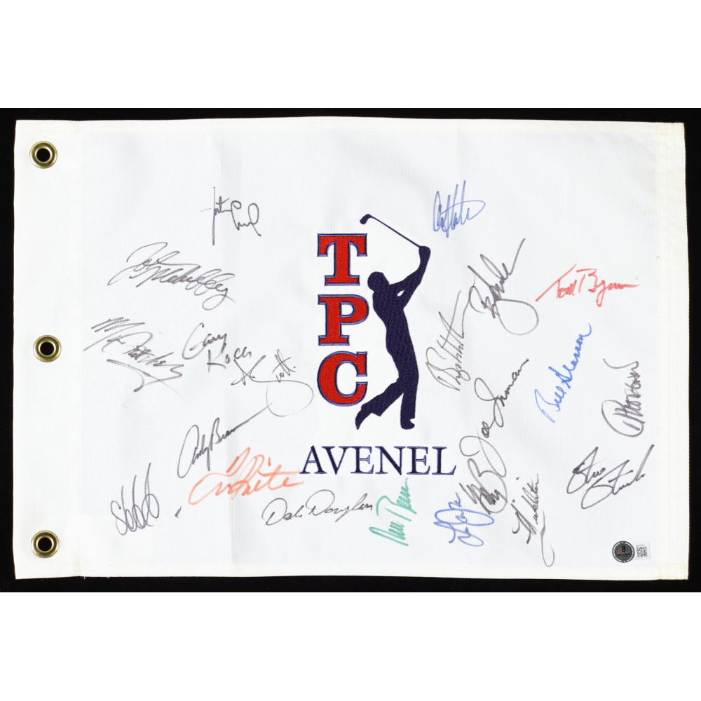 TPC Potomac at Avenel Farm Pin Flag Signed by (21) with TJustin Leonard ...