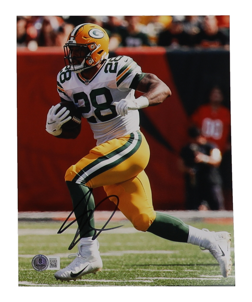 A.J. Dillon Signed Packers 8x10 Photo (Beckett) | Pristine Auction