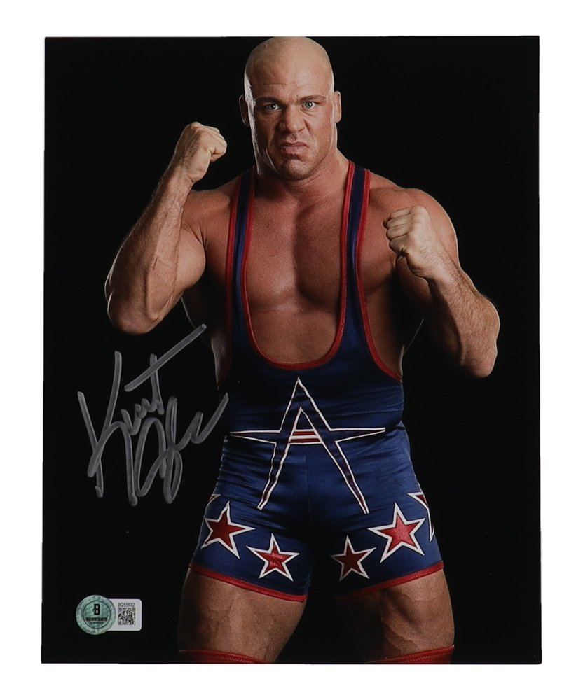 Kurt Angle Signed WWE 8x10 Photo (Beckett) | Pristine Auction