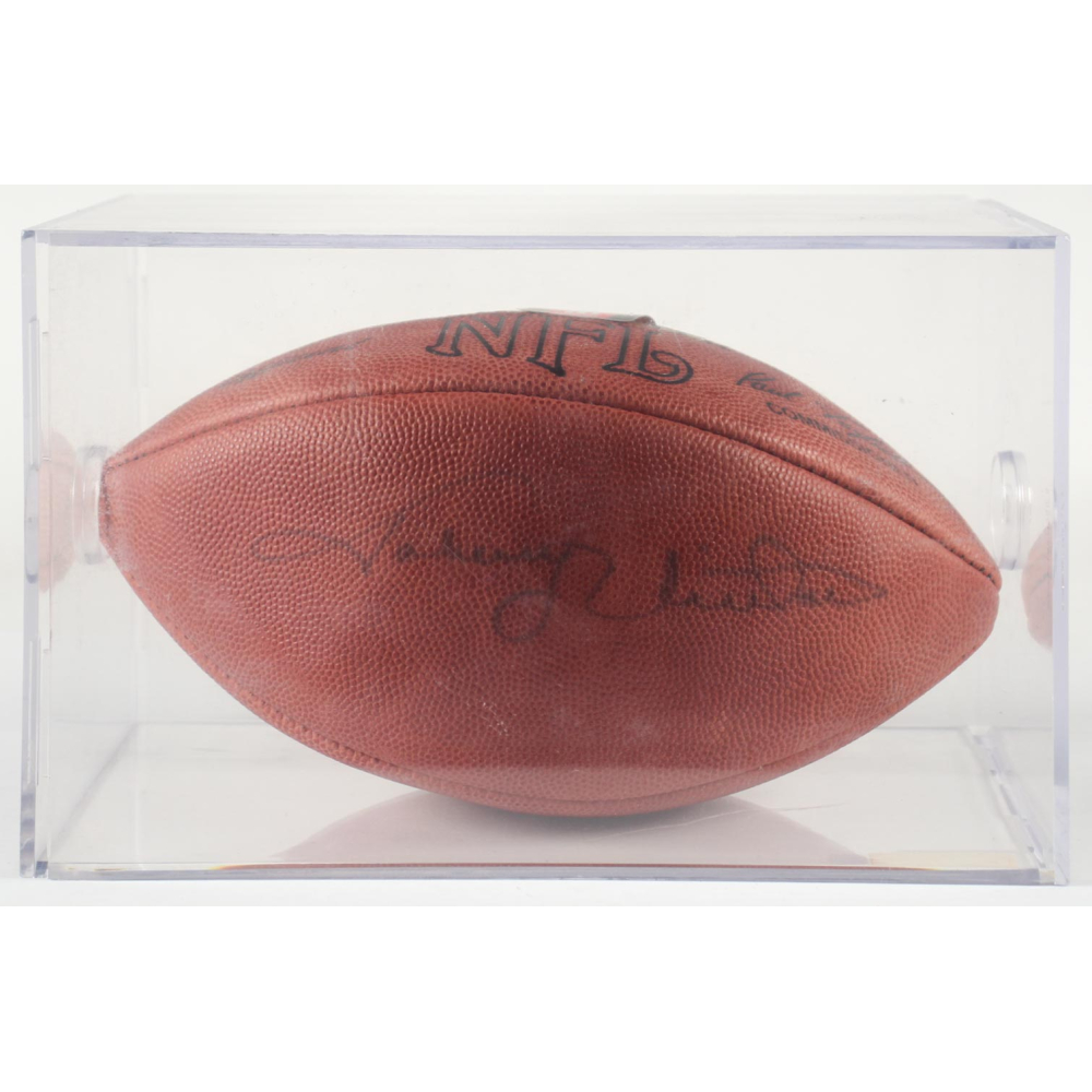 Johnny Unitas Signed NFL Football With Acrylic Display Case (Beckett ...