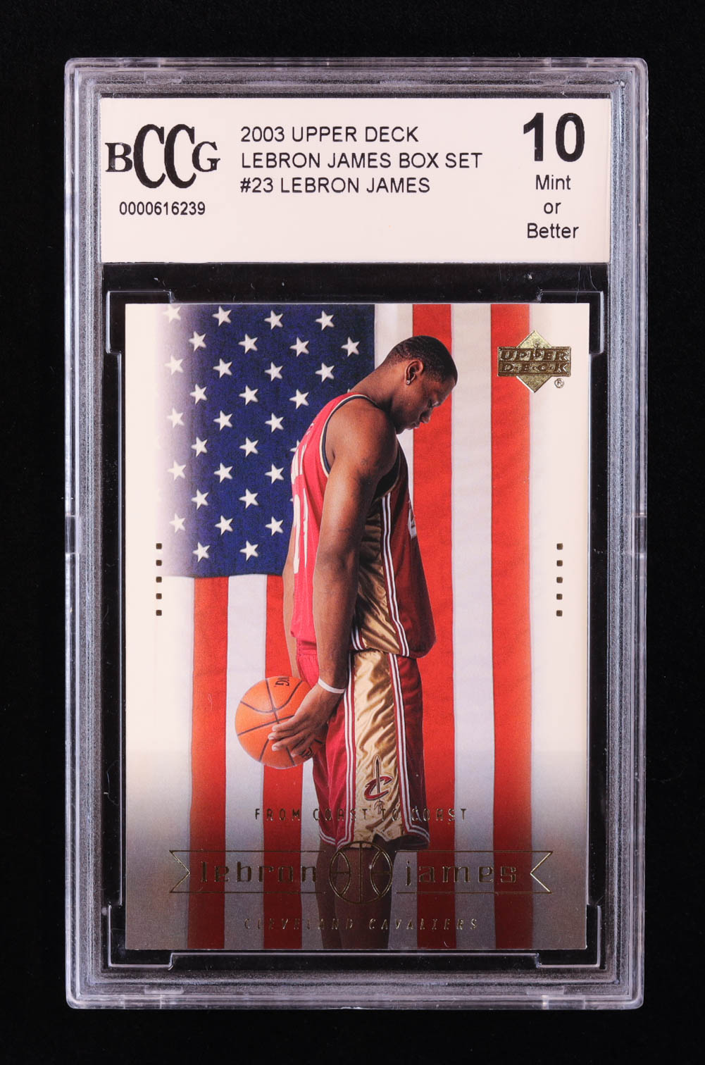 LeBron James 2003 Upper Deck LeBron James Box Set #23 RC / From Coast to Coast (BCCG 10 ...