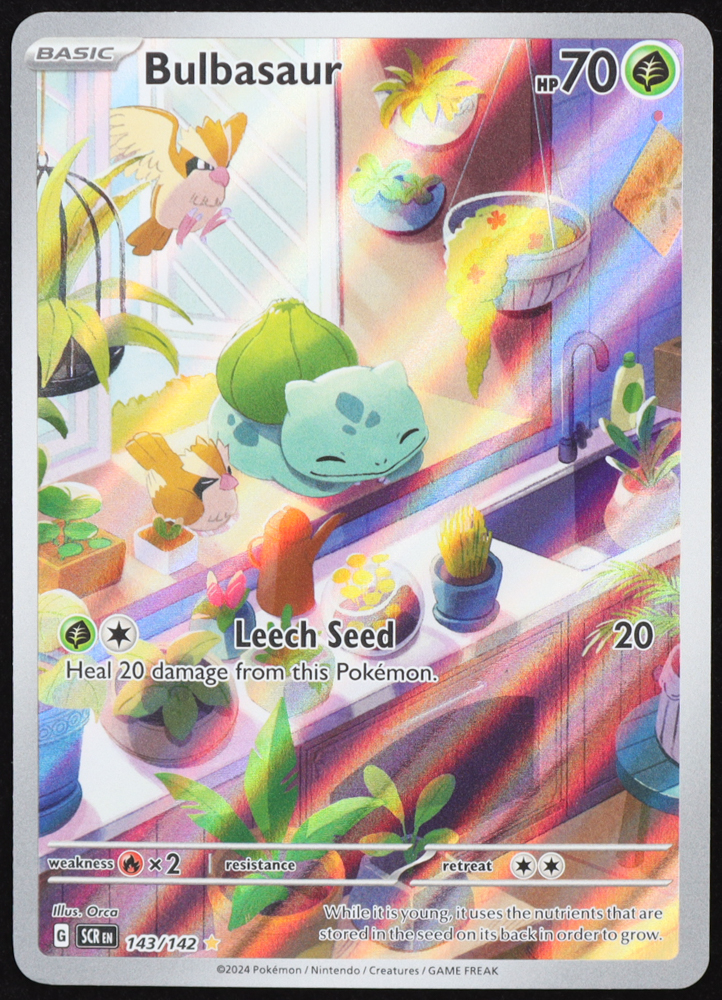 Bulbasaur 2024 Pokemon Scarlet and Violet Stellar Crown #143 | Pristine Auction
