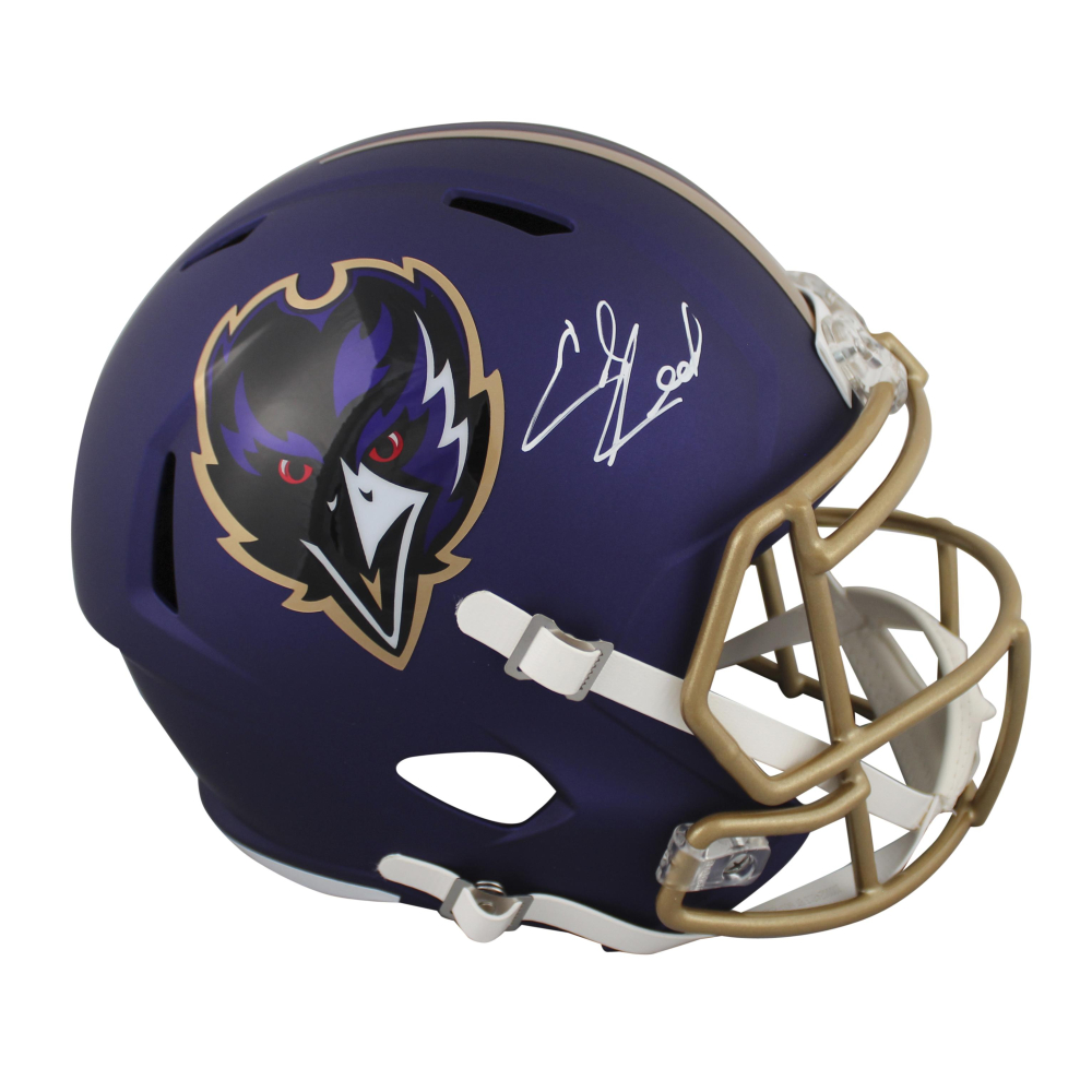 Ed Reed Signed Ravens Full-Size Speed Helmet (Beckett) | Pristine Auction