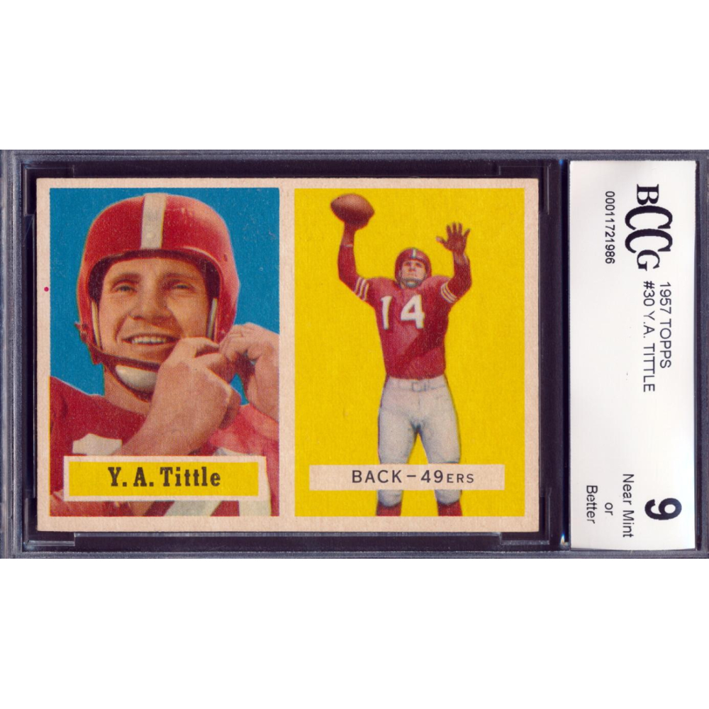 Y. A.Tittle 1957 Topps #30 (BCCG 9) | Pristine Auction