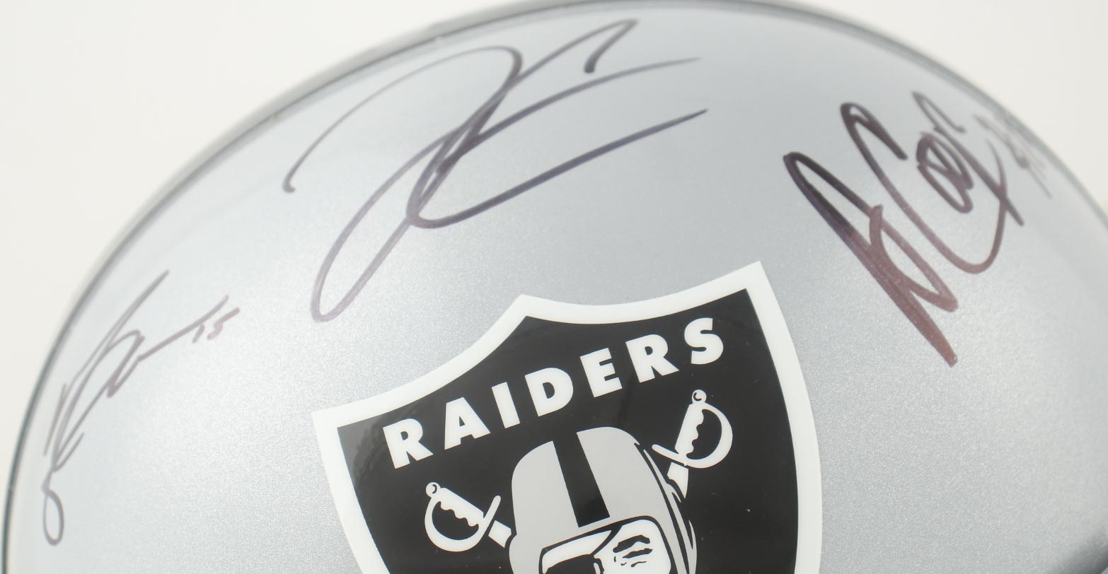 Derek Carr, Amari Cooper & Michael Crabtree Signed Raiders Full-Size ...