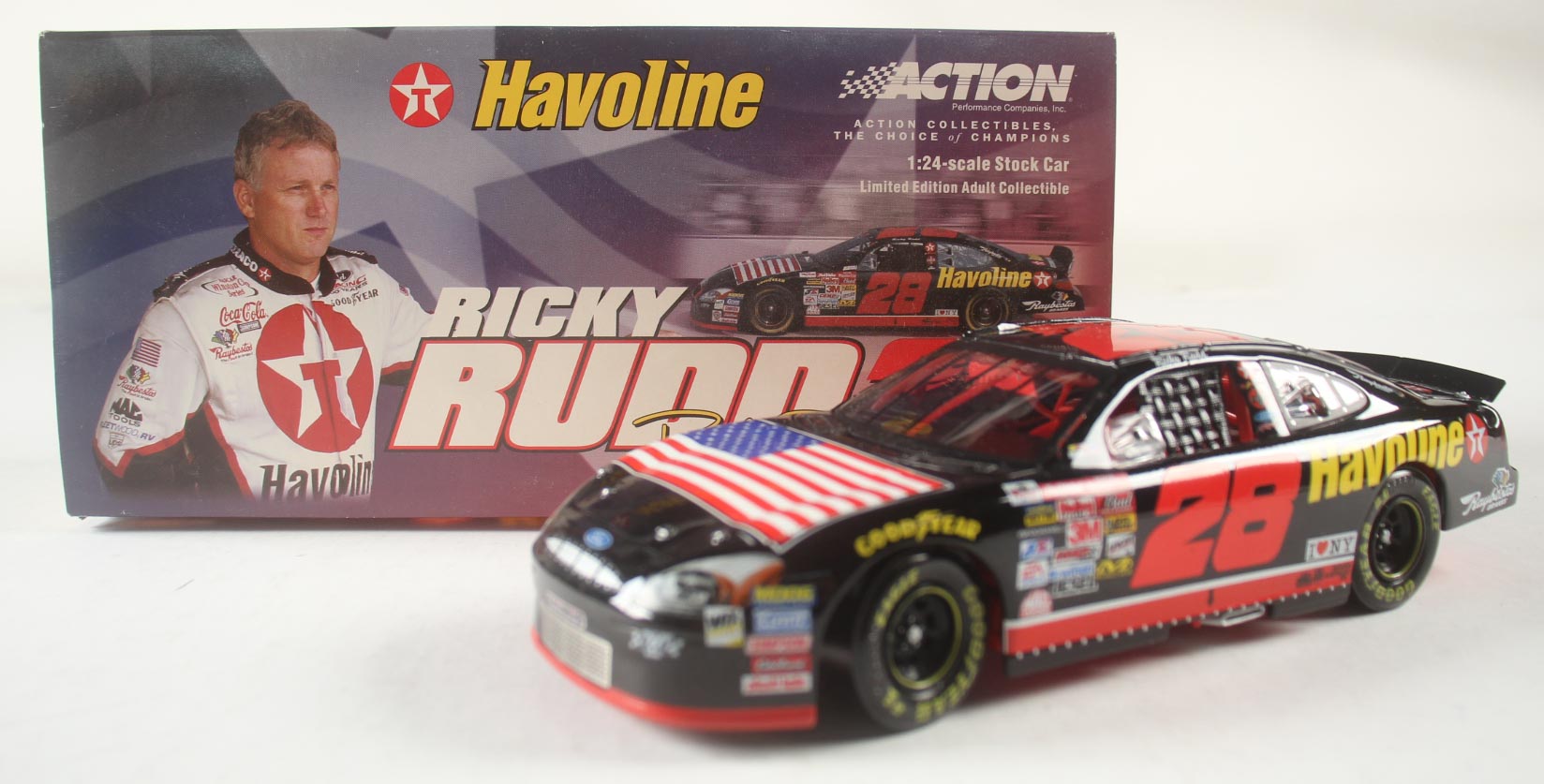 Ricky Rudd NASCAR #28 Havoline / Memorial 2001 Taurus - 1:24 Premium ...