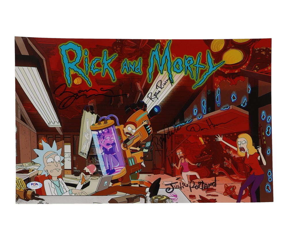 "Rick and Morty" 11x17 Photo Signed by (5) with Dan Harmon, Justin ...