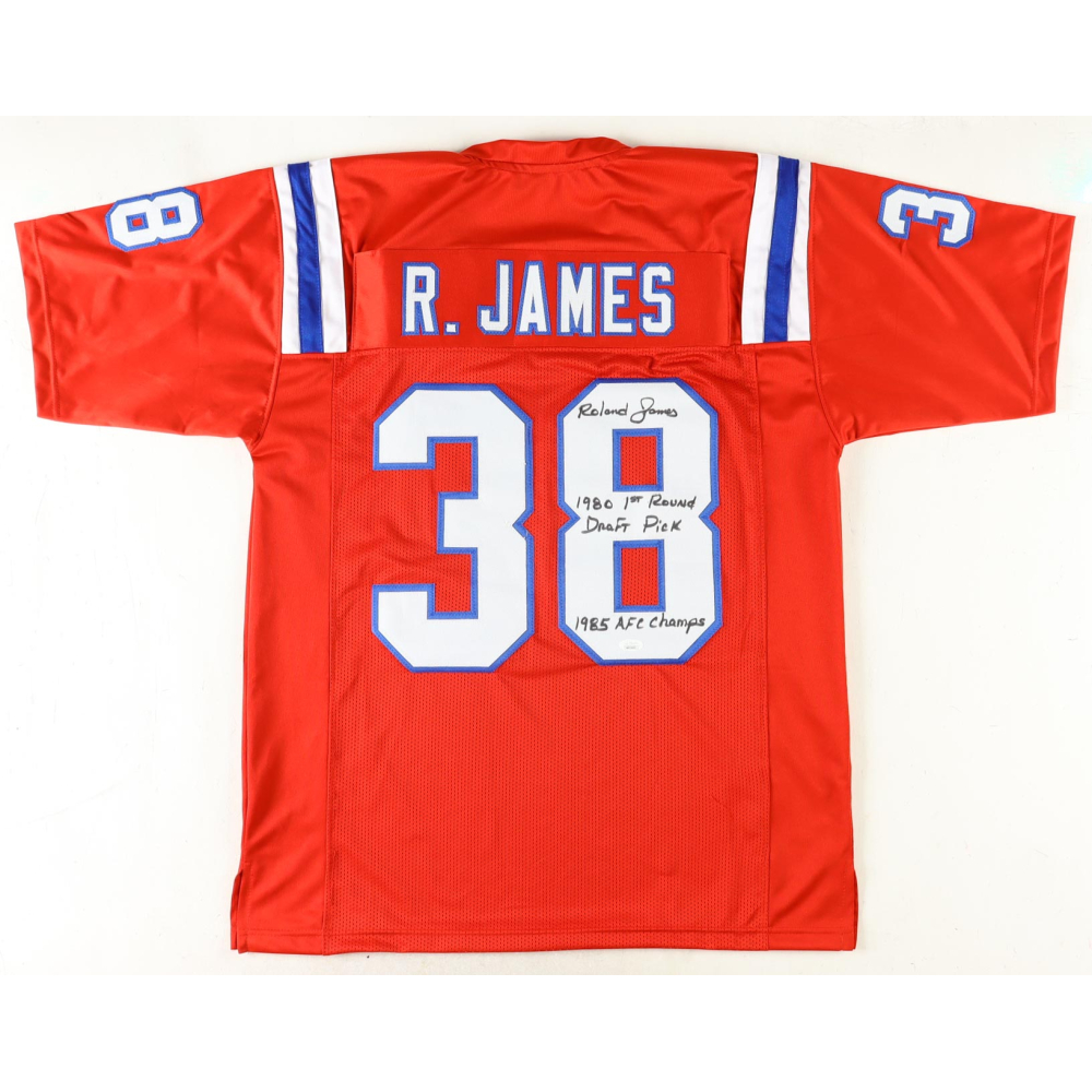 Roland James Signed Jersey Inscribed "1980 1st Round Draft Pick ...