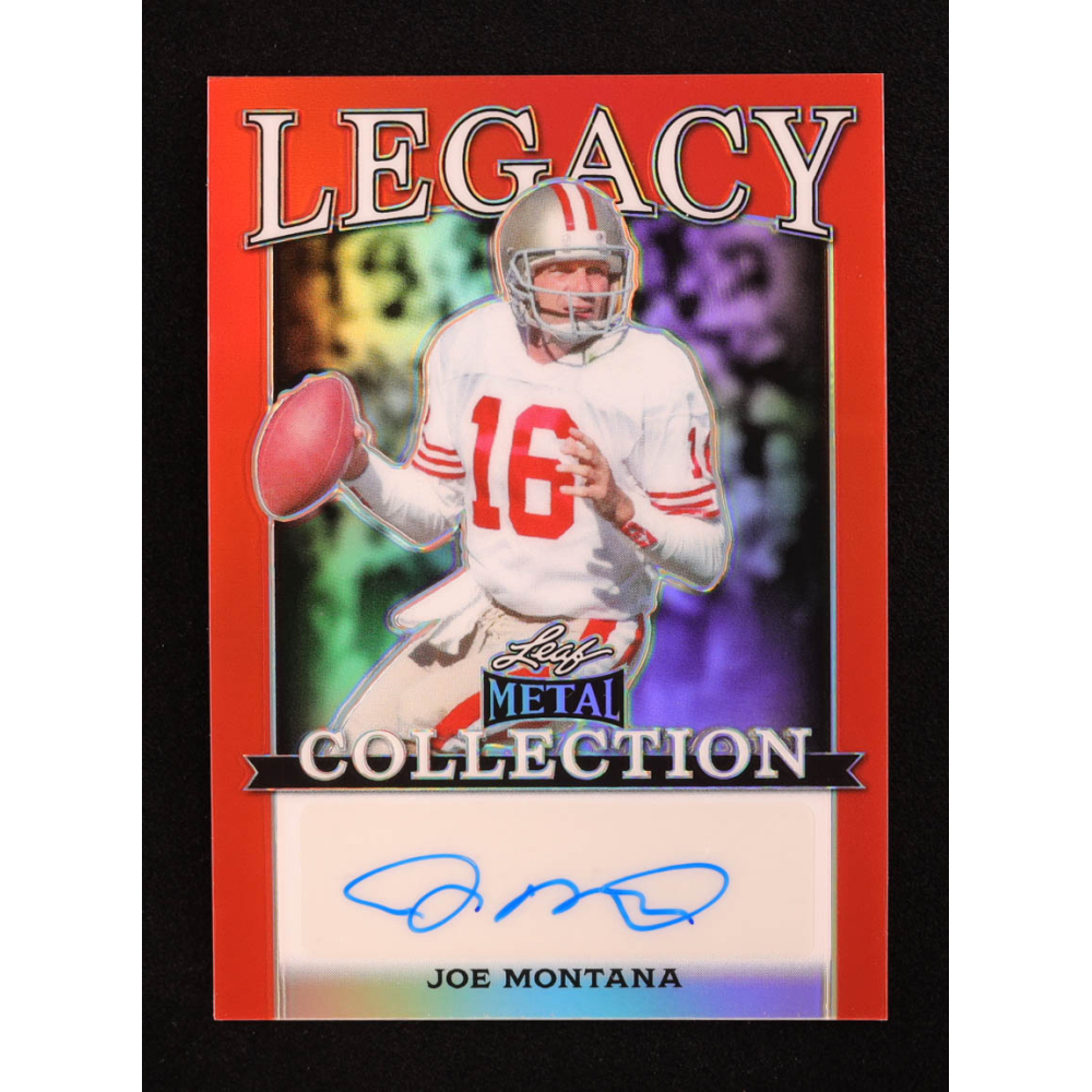 Joe Montana 2024 Leaf Legacy Collection #BA-JM18 Autograph Red ...