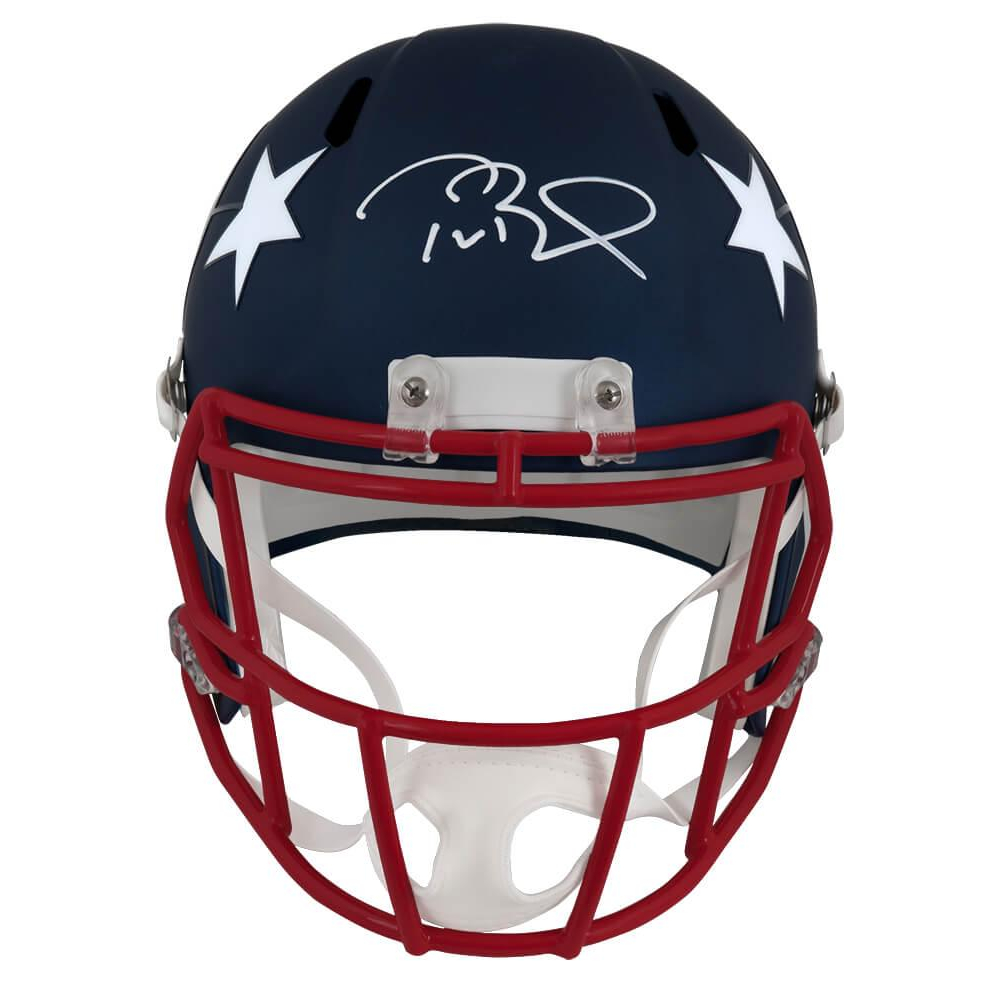 Tom Brady Signed Patriots Full-Size AMP Alternate Speed Helmet ...
