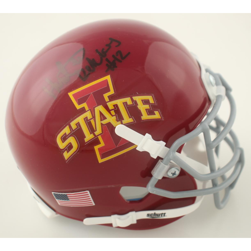 Hunter Dekkers Signed Iowa State Cyclones Mini Helmet (JSA) | Pristine ...