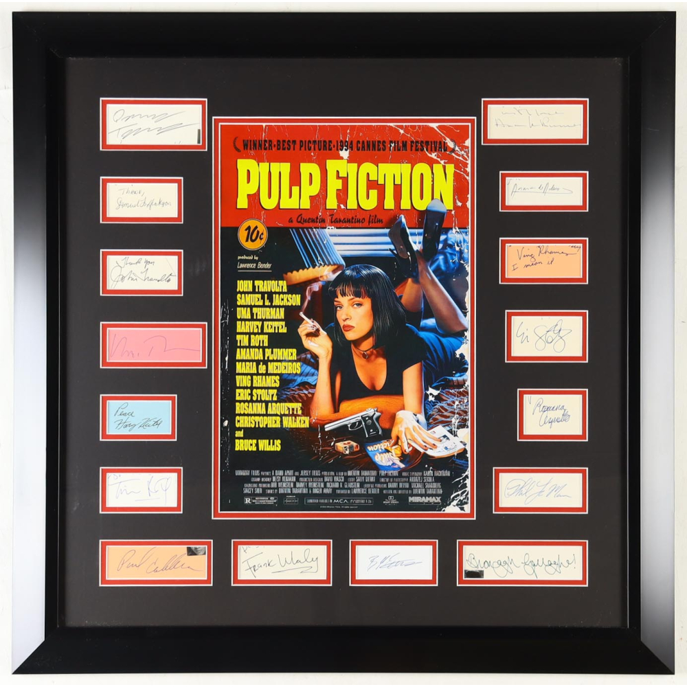 "Pulp Fiction" Custom Framed Cut Display Cast-Signed By (16) With ...