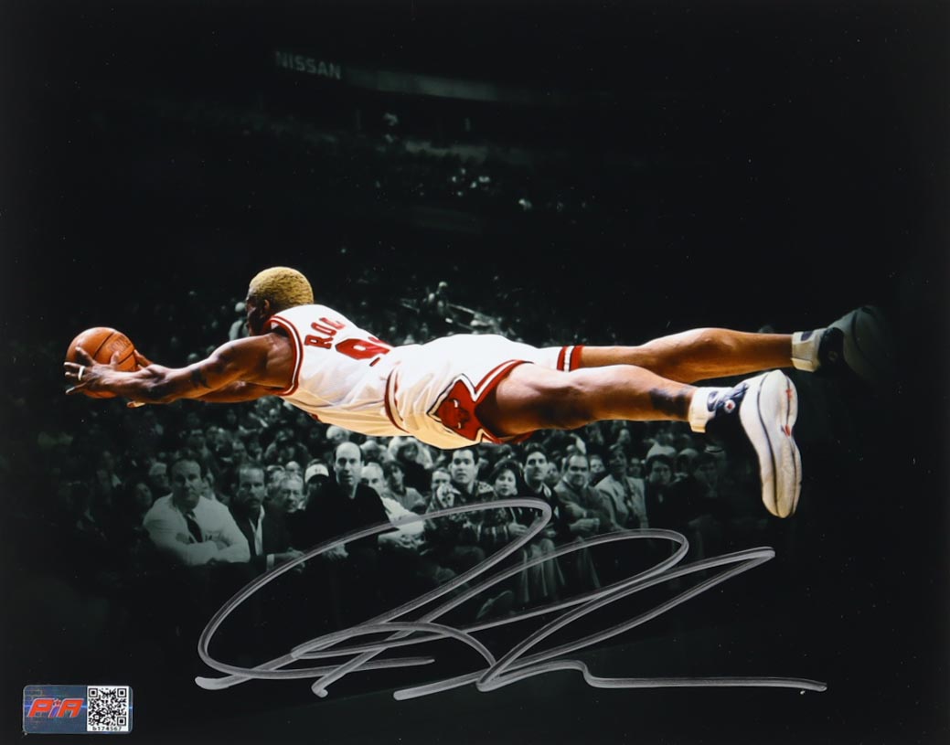 Dennis Rodman Signed Bulls 8x10 Photo (PIA) | Pristine Auction