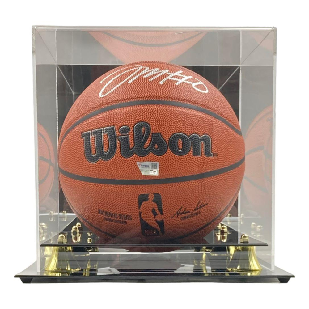 Tyrese Maxey Signed NBA Basketball with Display Case (Fanatics ...