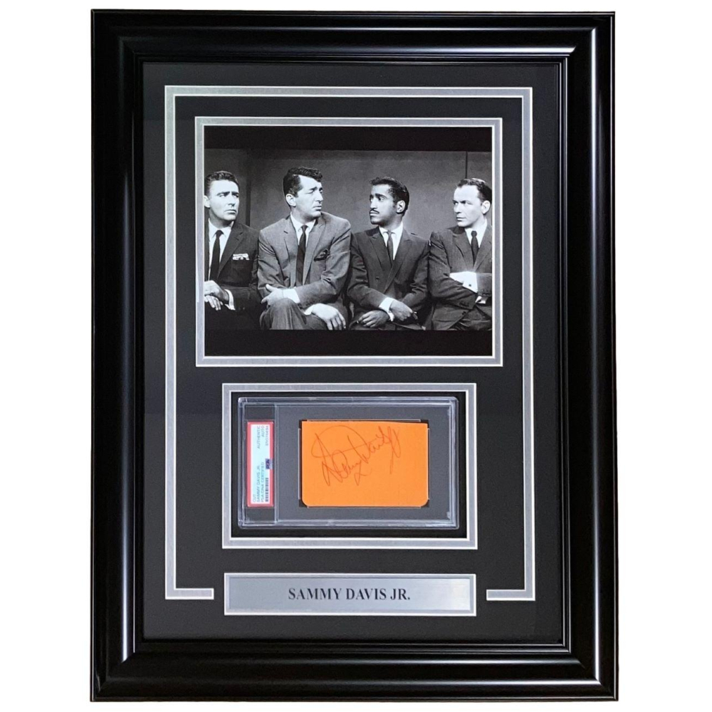 Sammy Davis Jr. Signed "Rat Pack" Custom Framed Cut Display (PSA ...