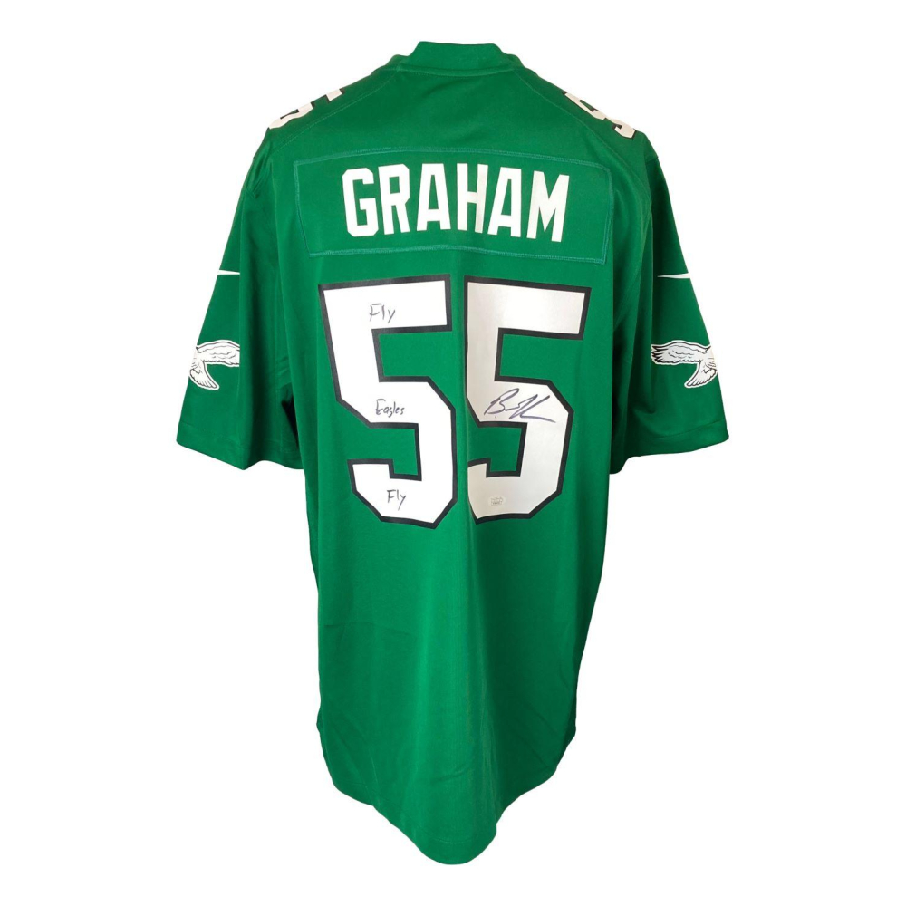 Brandon Graham Signed Eagles Nike Jersey Inscribed "Fly Eagles Fly ...