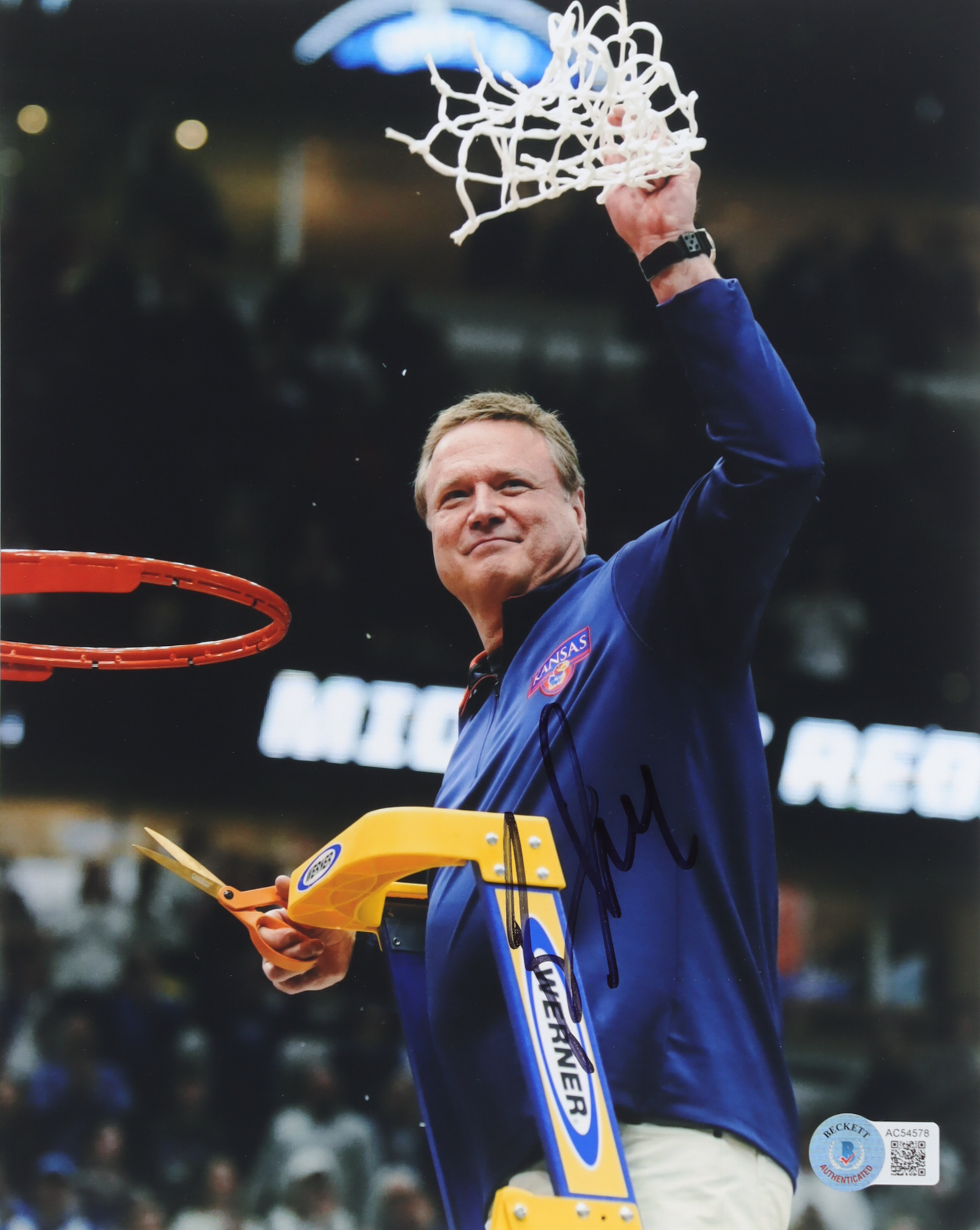 Bill Self Signed Kansas Jayhawks 8x10 Photo (Beckett) | Pristine Auction