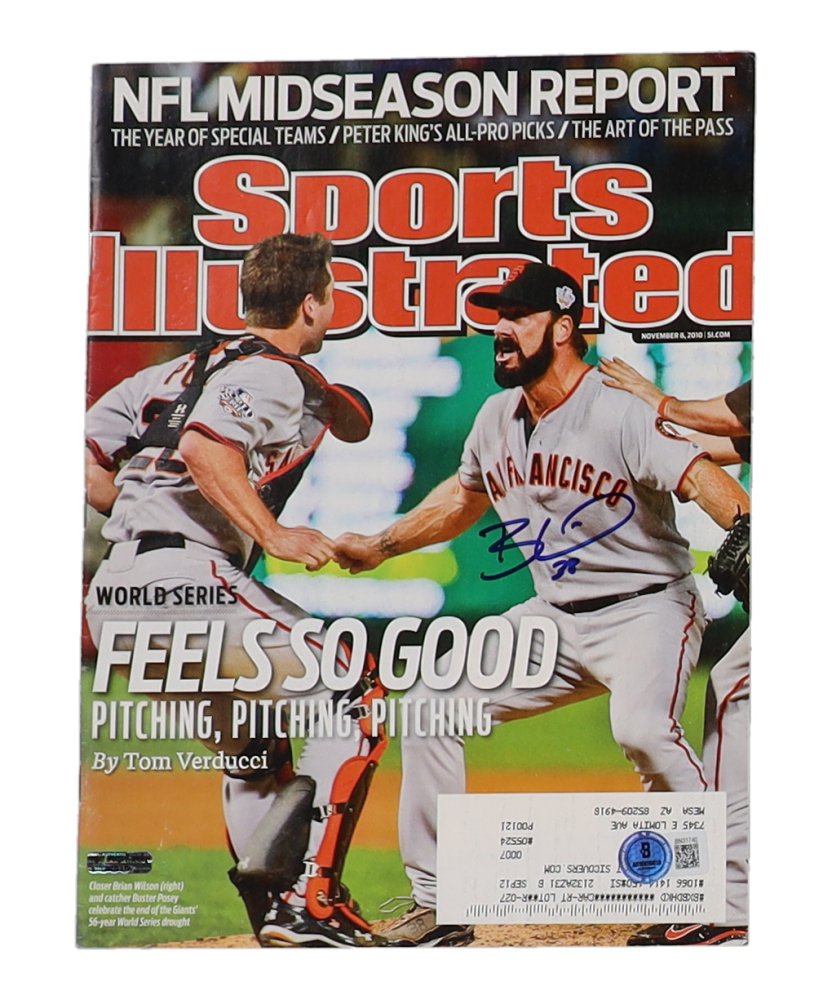 Brian Wilson Signed 2010 Sports Illustrated Magazine (Beckett) | Pristine Auction