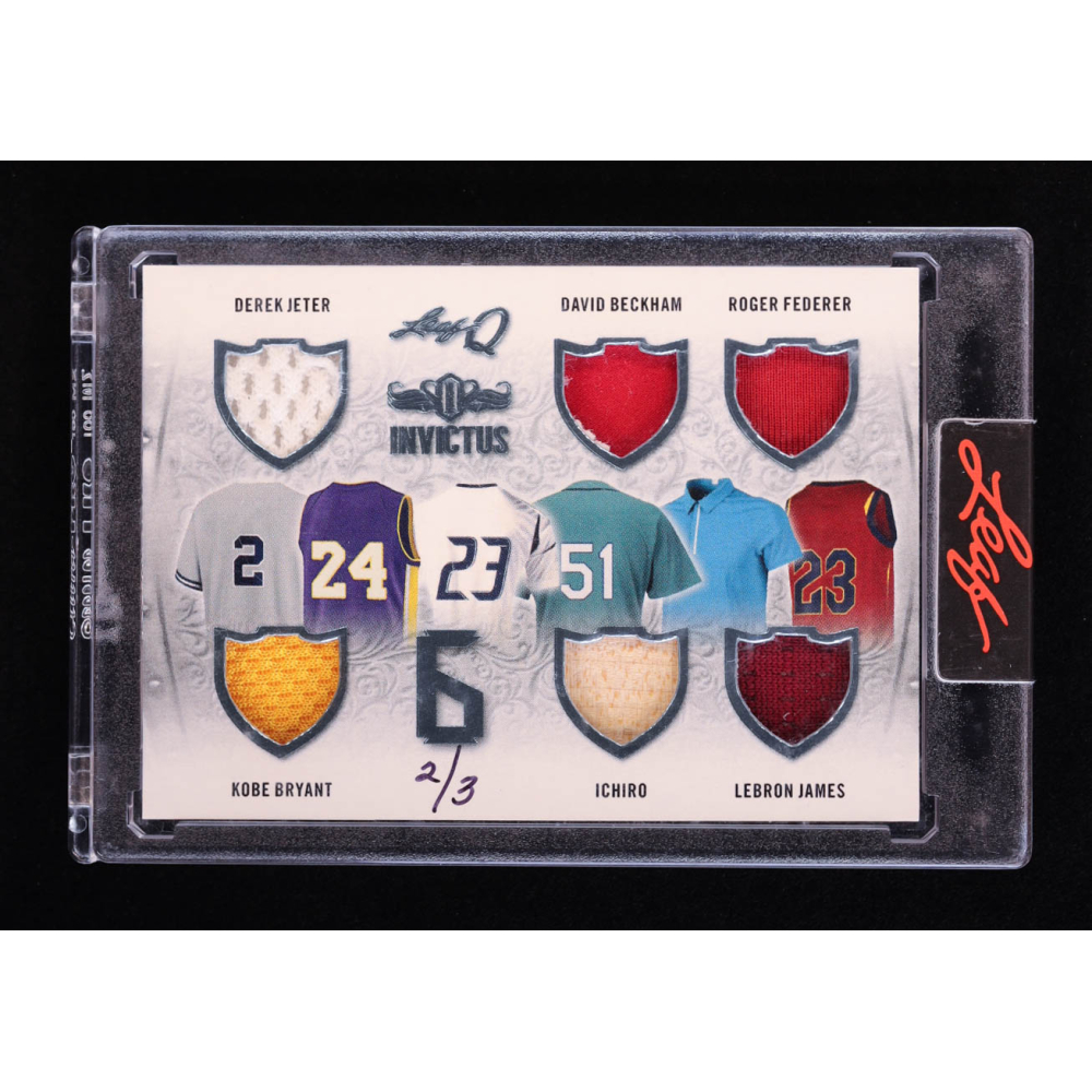 2024 Leaf Q Invictus Platinum Blue #I620 Derek Jeter / David Beckham ...